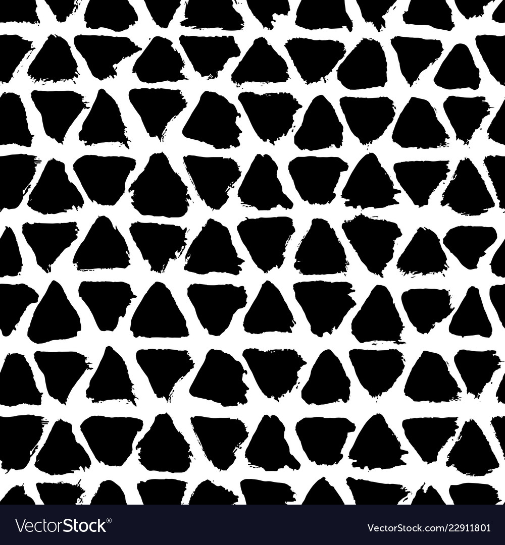 Painted triangles pattern seamless brush stroke Vector Image
