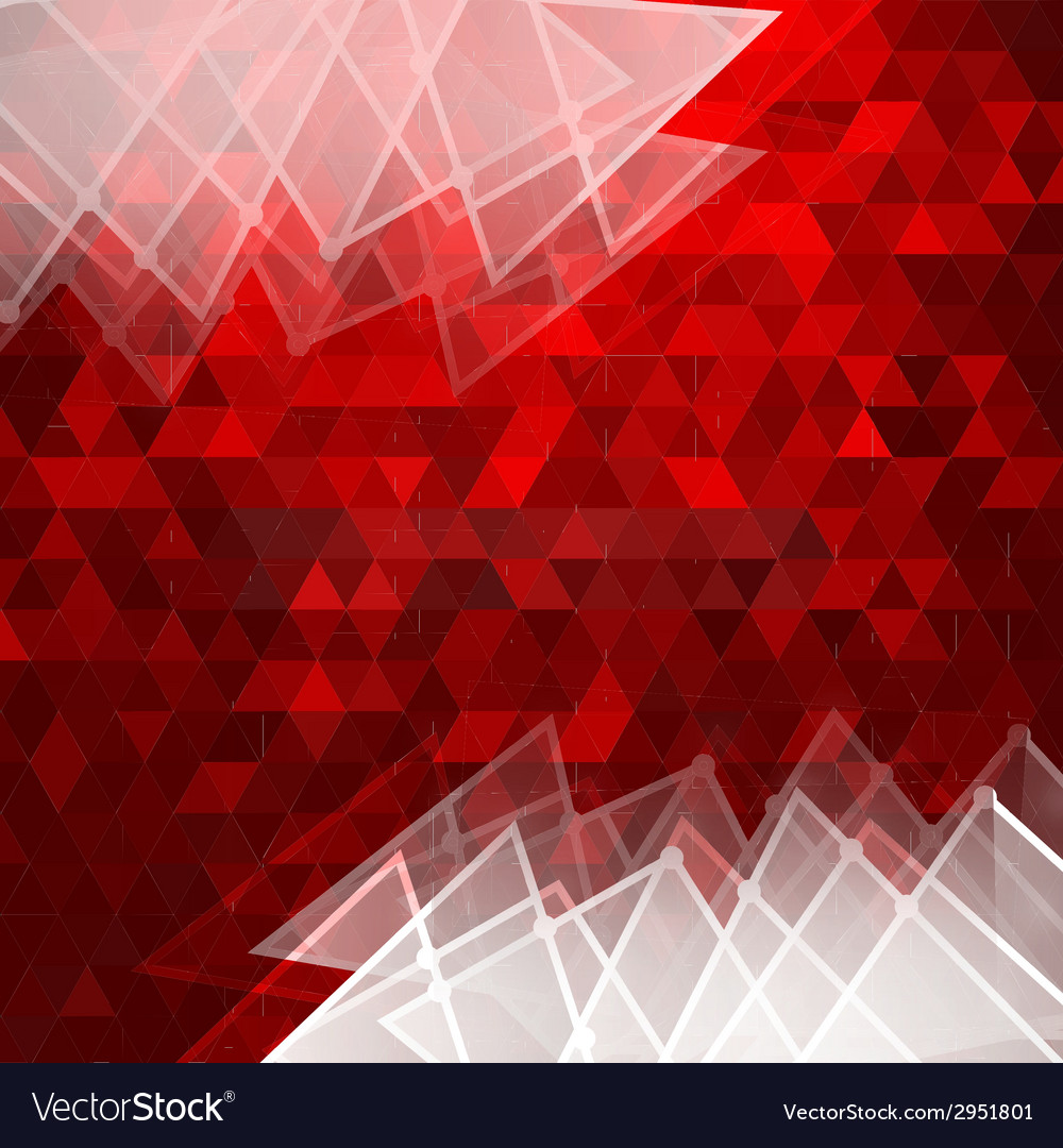 Red polygonal background Royalty Free Vector Image