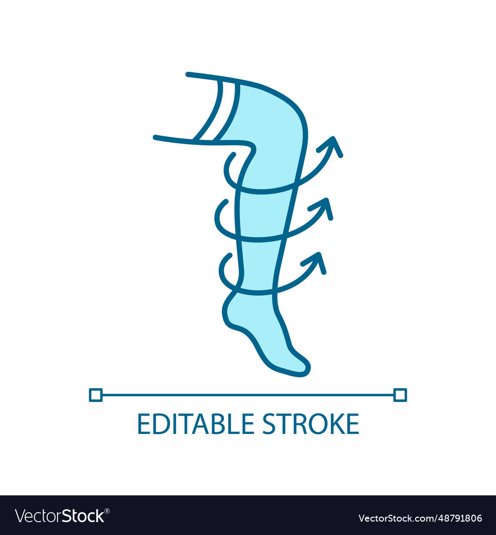 2d customizable thin line blue compression Vector Image