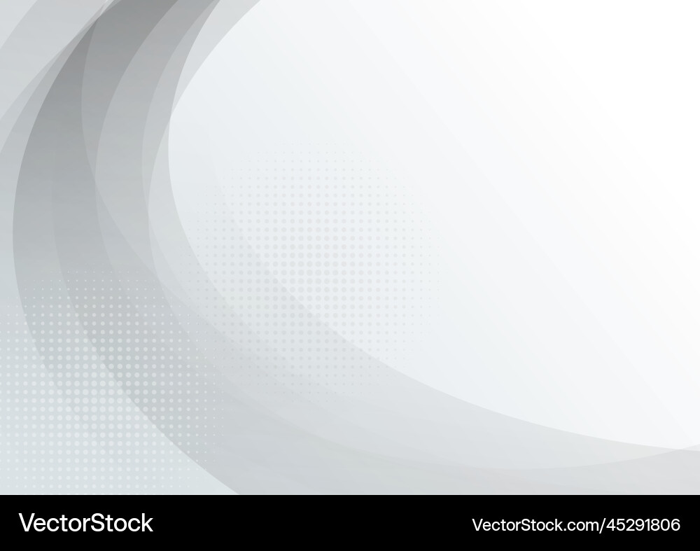 Abstract gray curved overlapping on white Vector Image