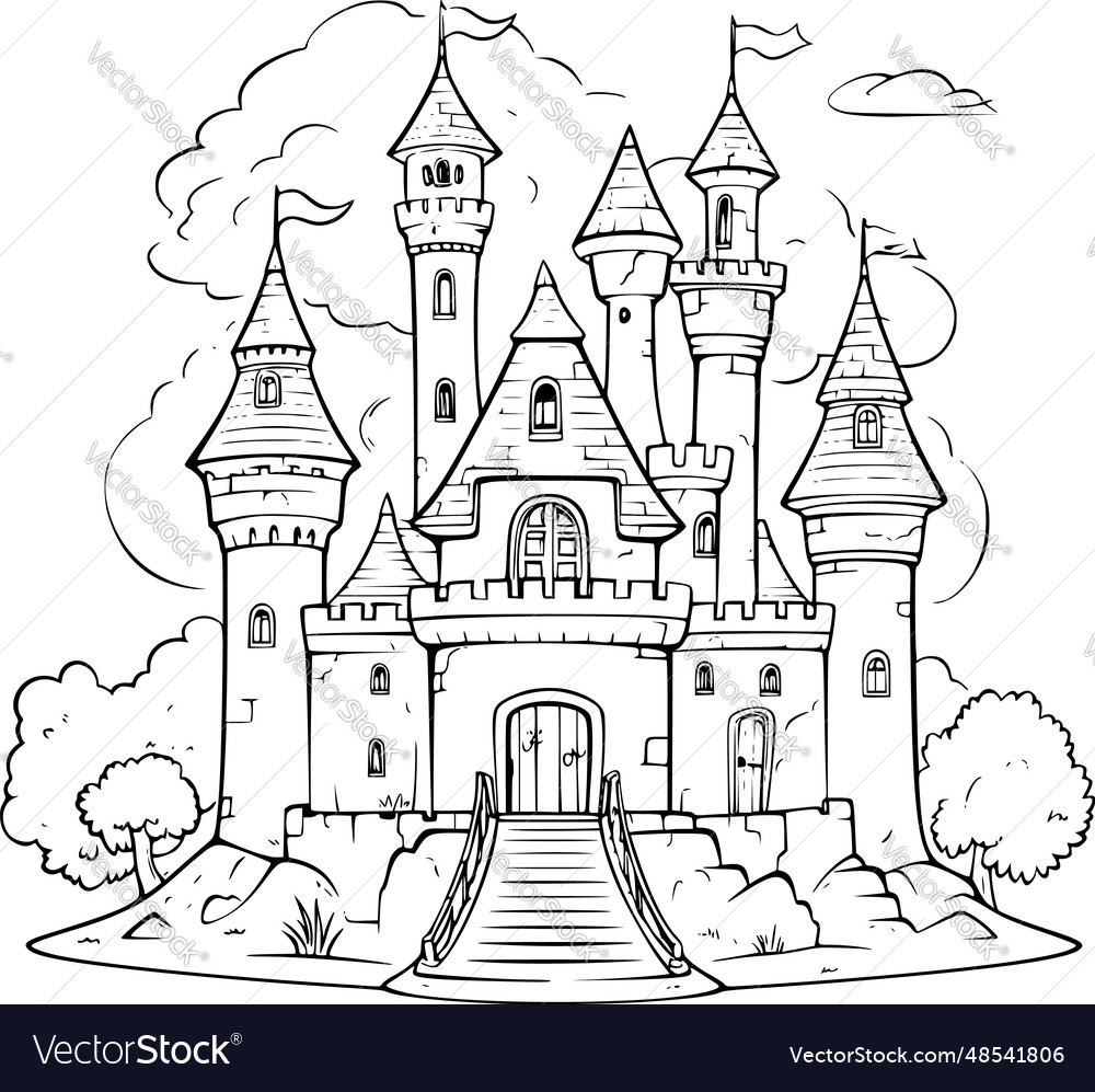 Castle Royalty Free Vector Image - VectorStock
