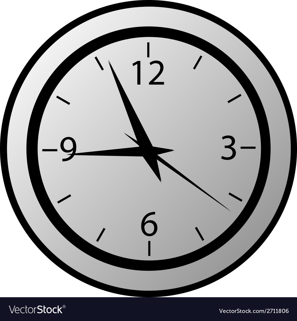Clock button Royalty Free Vector Image - VectorStock