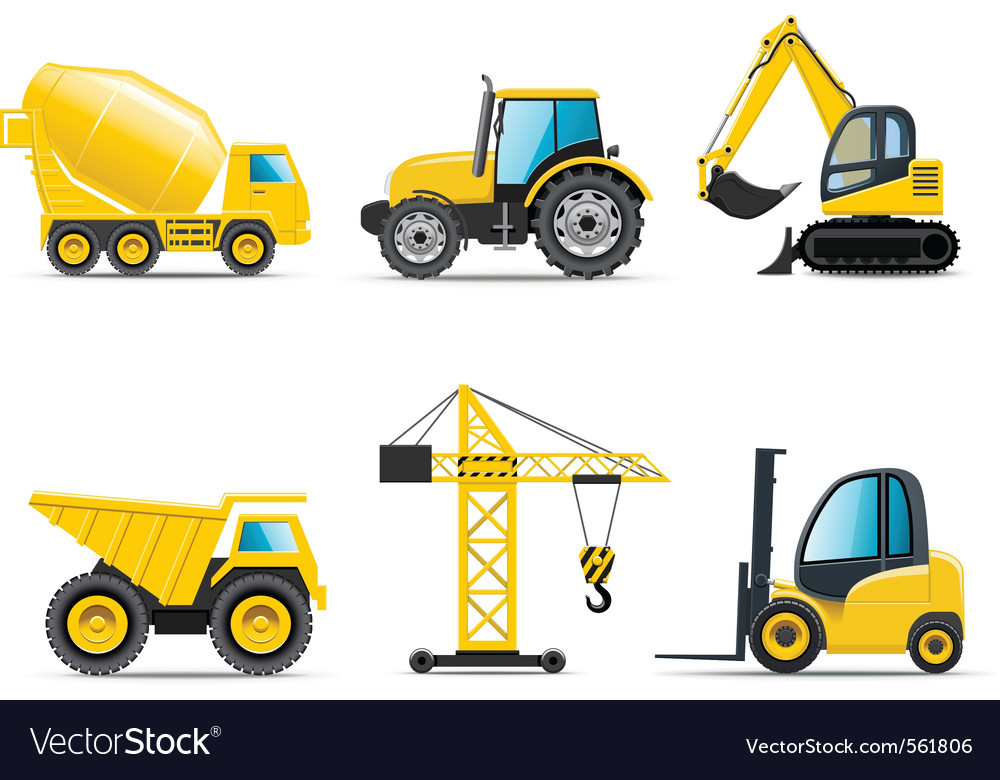 Construction machines Royalty Free Vector Image
