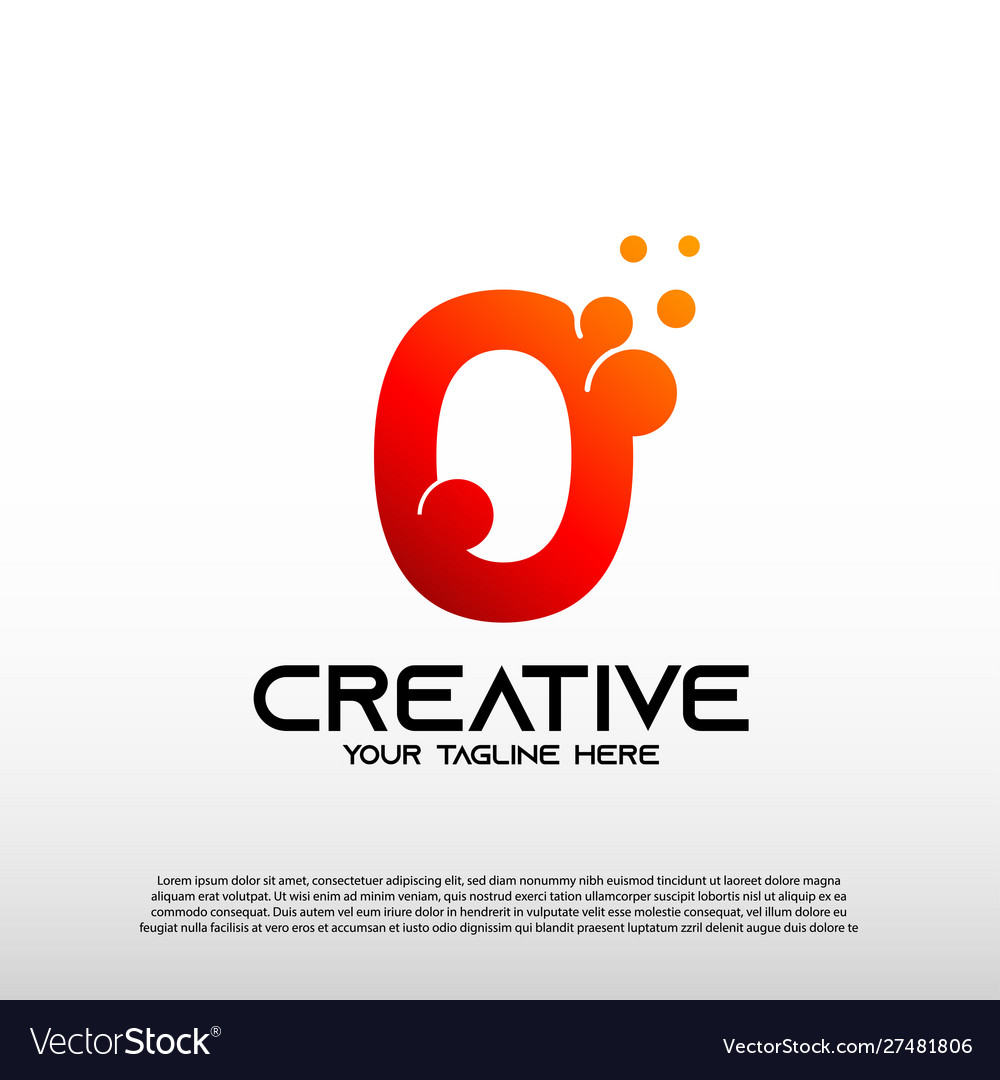 Creative logo with initial zero 0 technology Vector Image