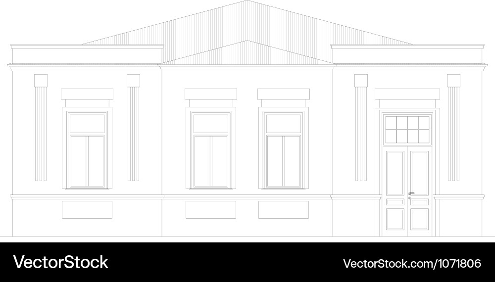 Facade of the building Royalty Free Vector Image