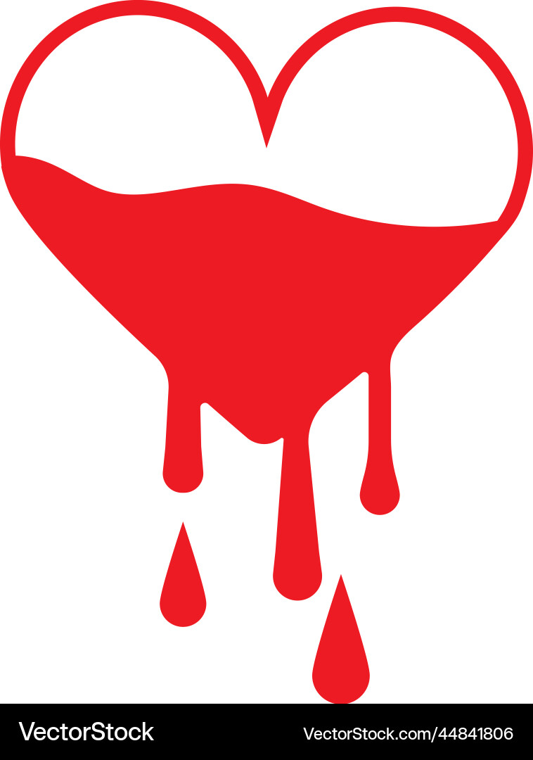 Heart blood icon logo design template isolated Vector Image