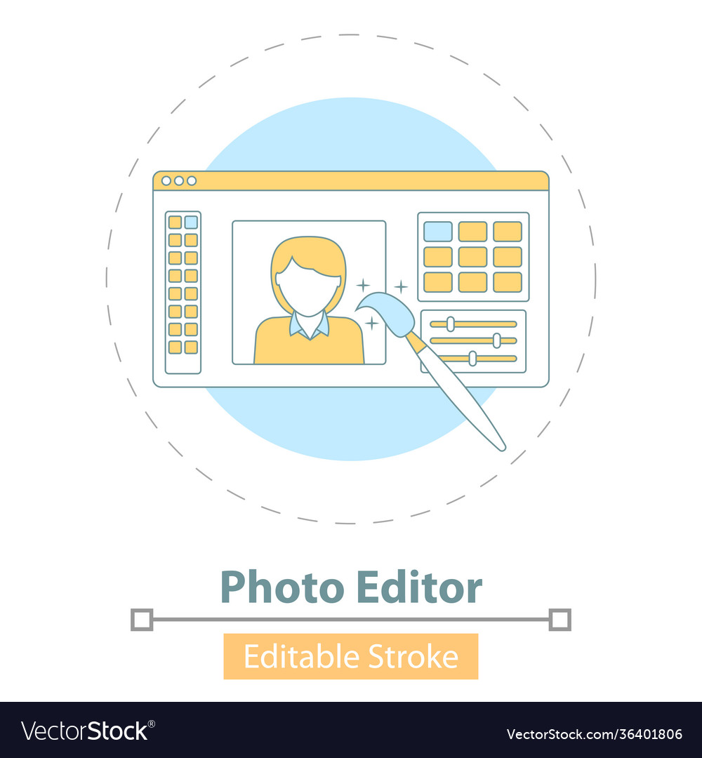 Icon photo editor app on white Royalty Free Vector Image