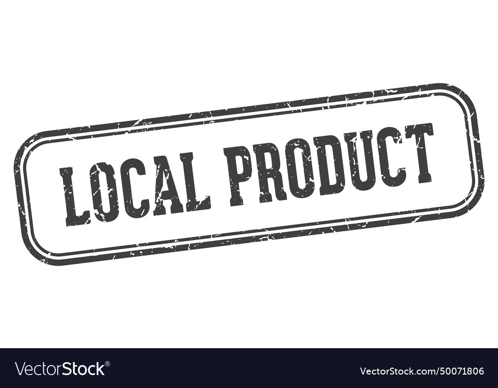 Local product stamp rectangular Royalty Free Vector Image