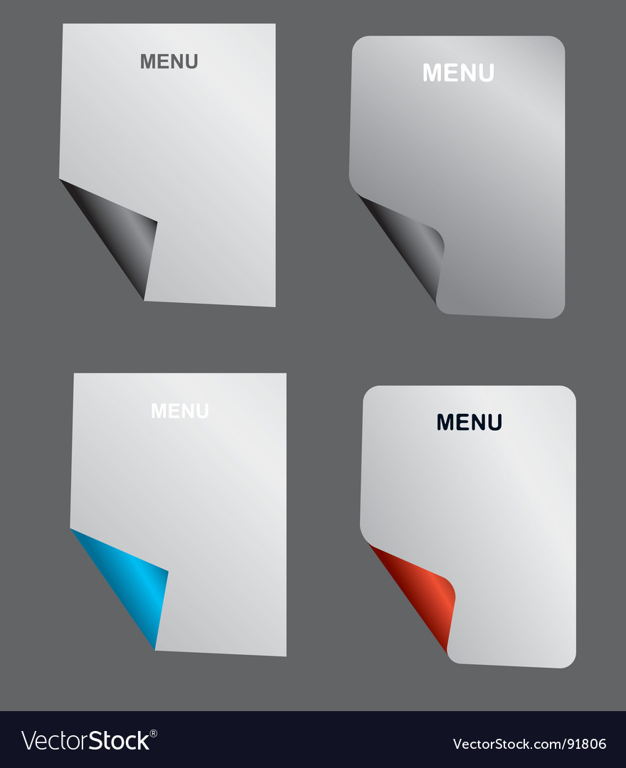 Menu sheet Royalty Free Vector Image - VectorStock