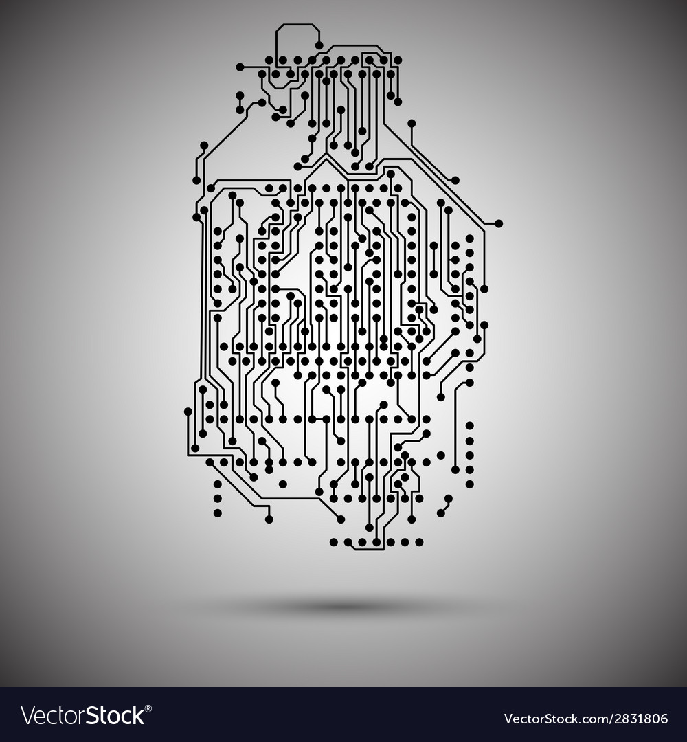 Microchip background electronics circuit eps10 Vector Image