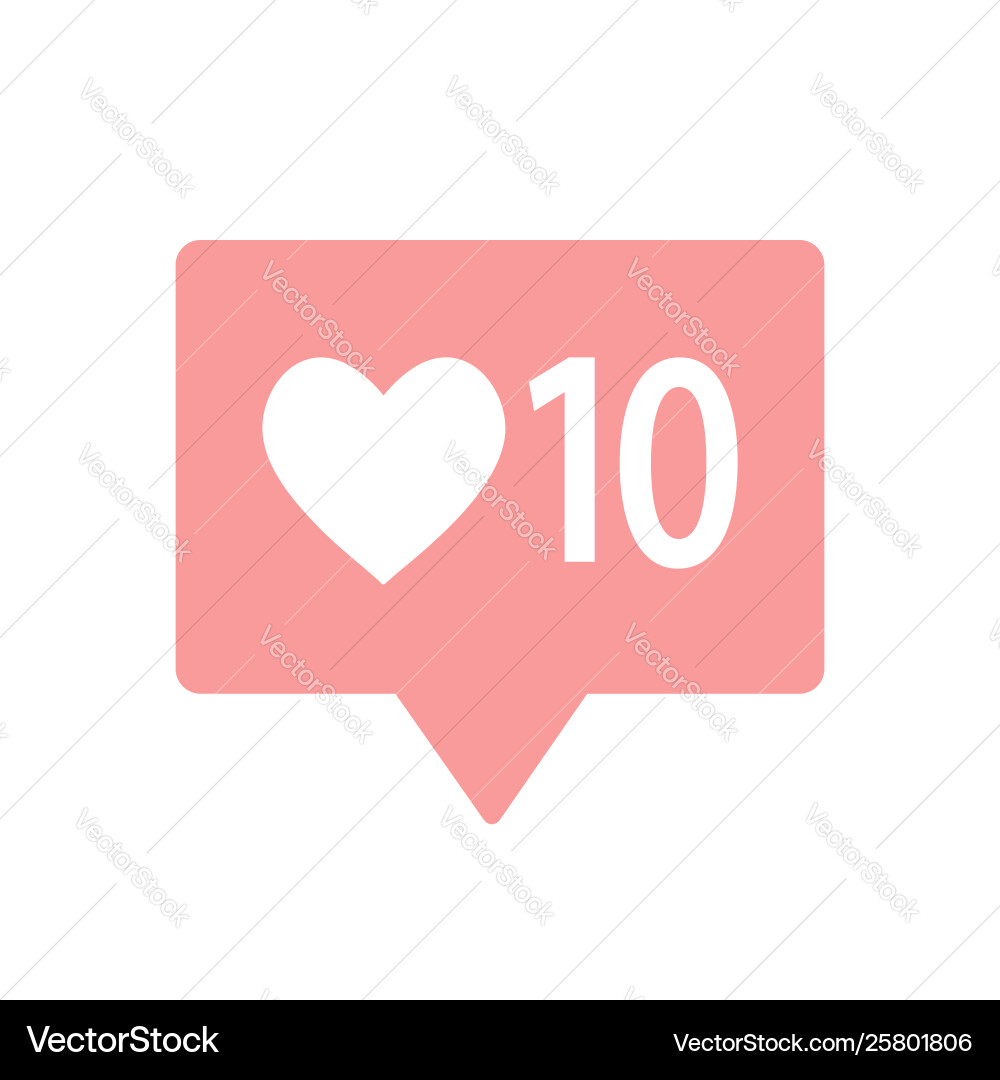 New counter notification icon instagram follower Vector Image