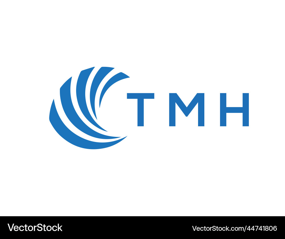 Tmh letter logo design on white background Vector Image