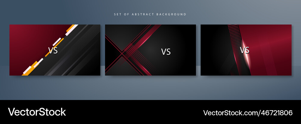Versus screen for fight battle or sport vs Vector Image