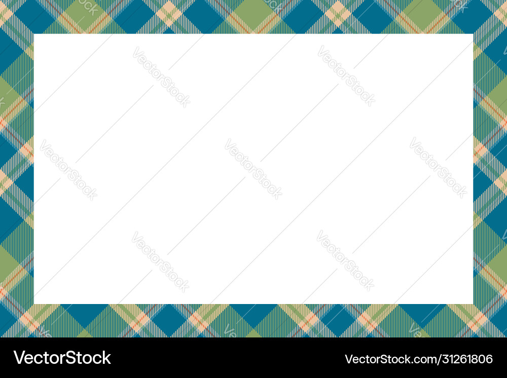 Vintage frame scottish border pattern retro Vector Image