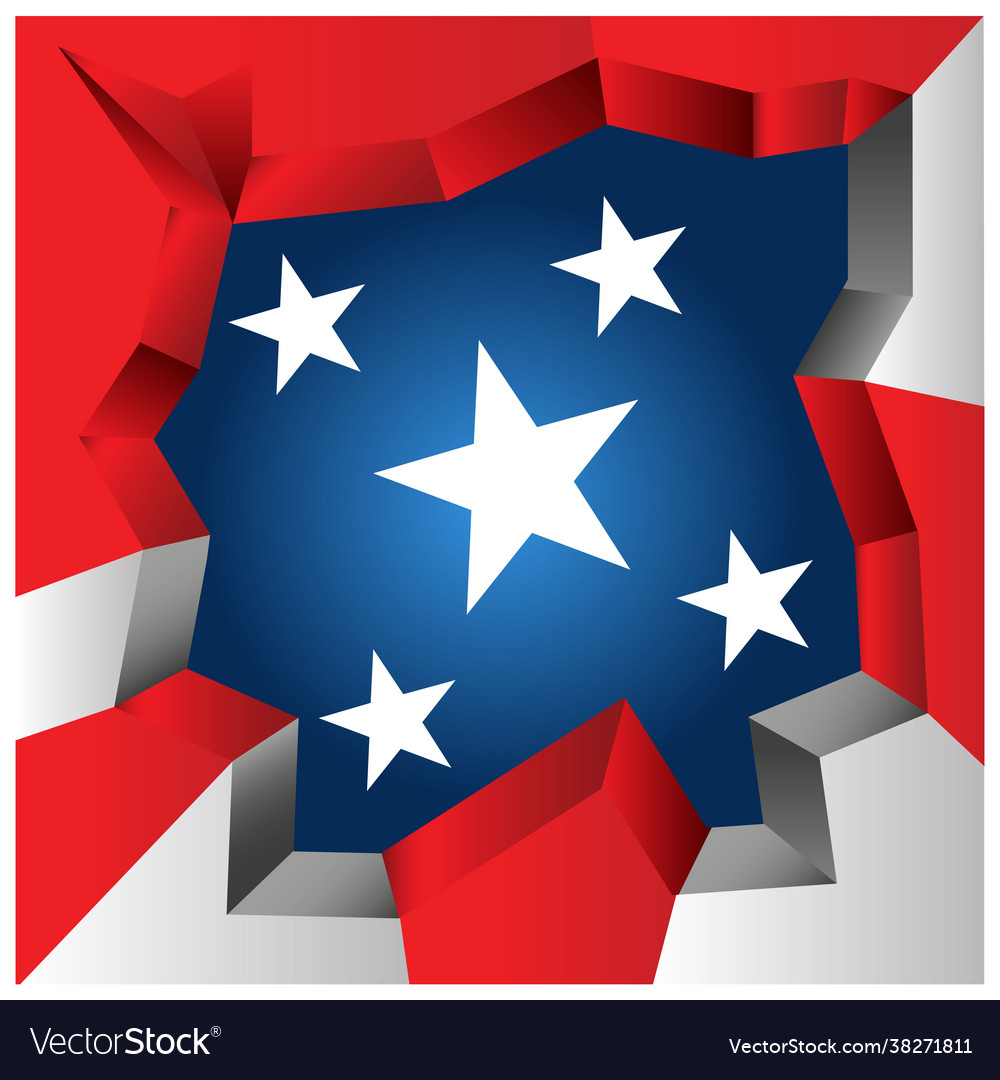 3d american flag background Royalty Free Vector Image