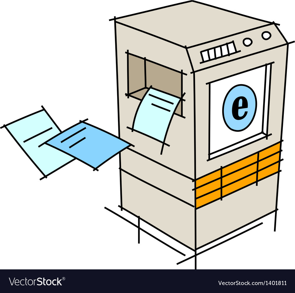 A copy machine Royalty Free Vector Image - VectorStock