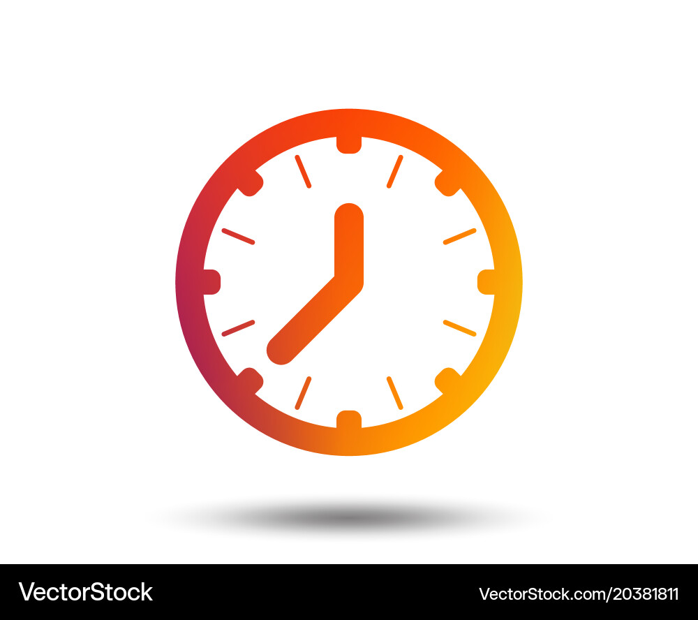 Clock time sign icon mechanical watch symbol Vector Image
