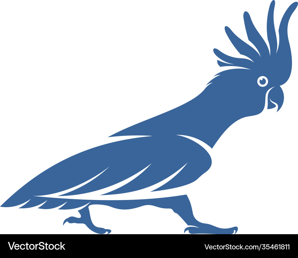 Cockatoo bird design creative parrot logo Vector Image