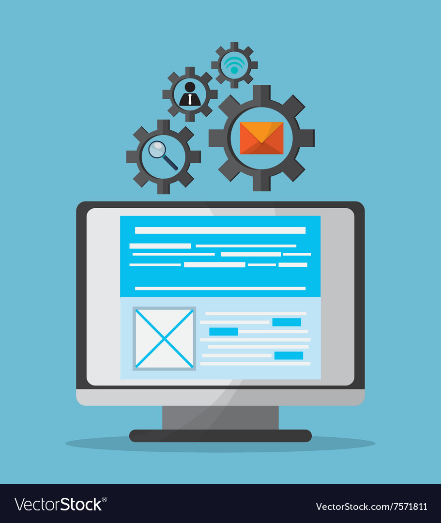 Developer icon design Royalty Free Vector Image