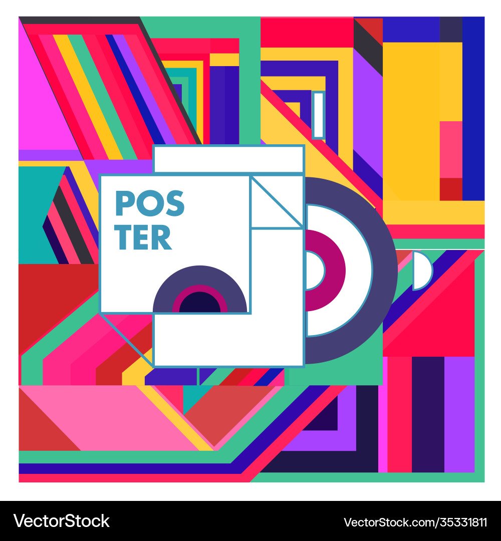 Geometric colorful pattern for poster and banner Vector Image