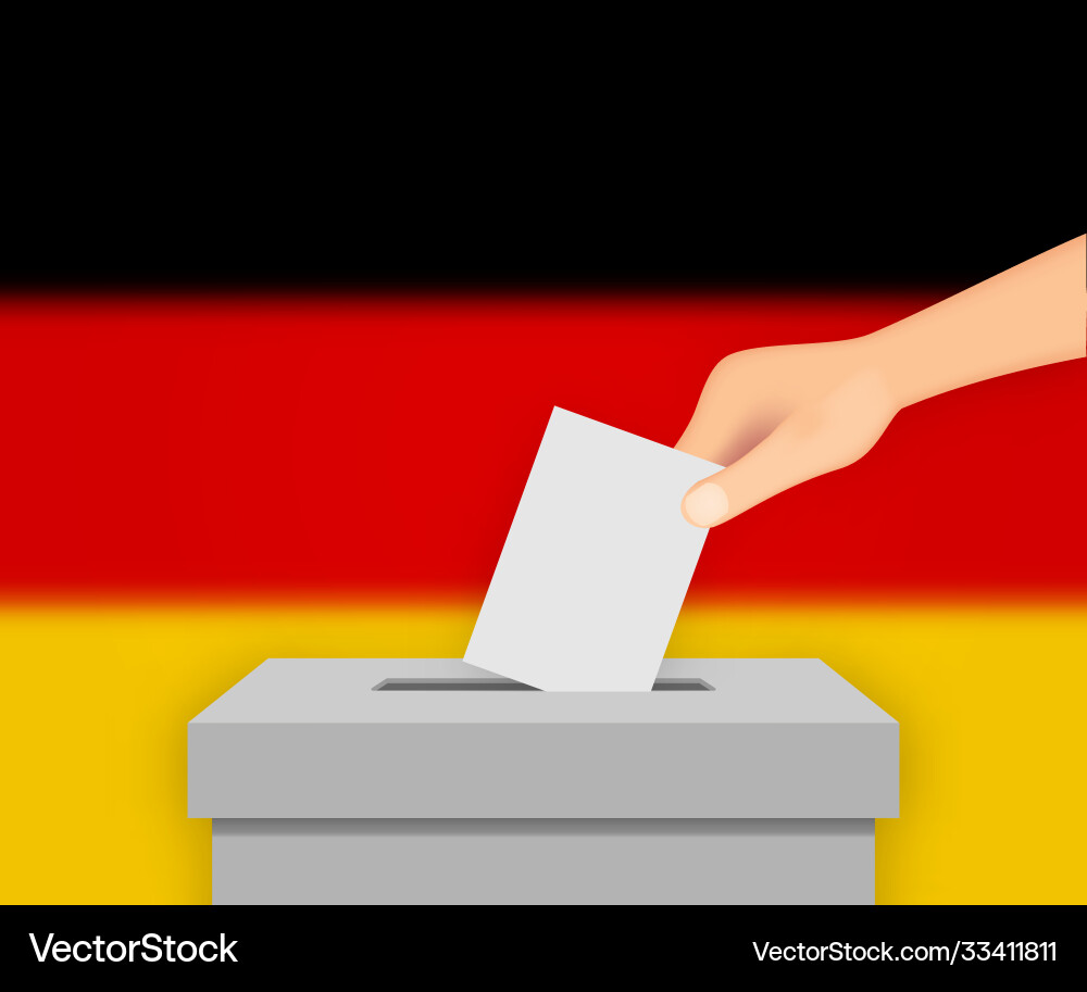 Germany election banner background ballot box Vector Image