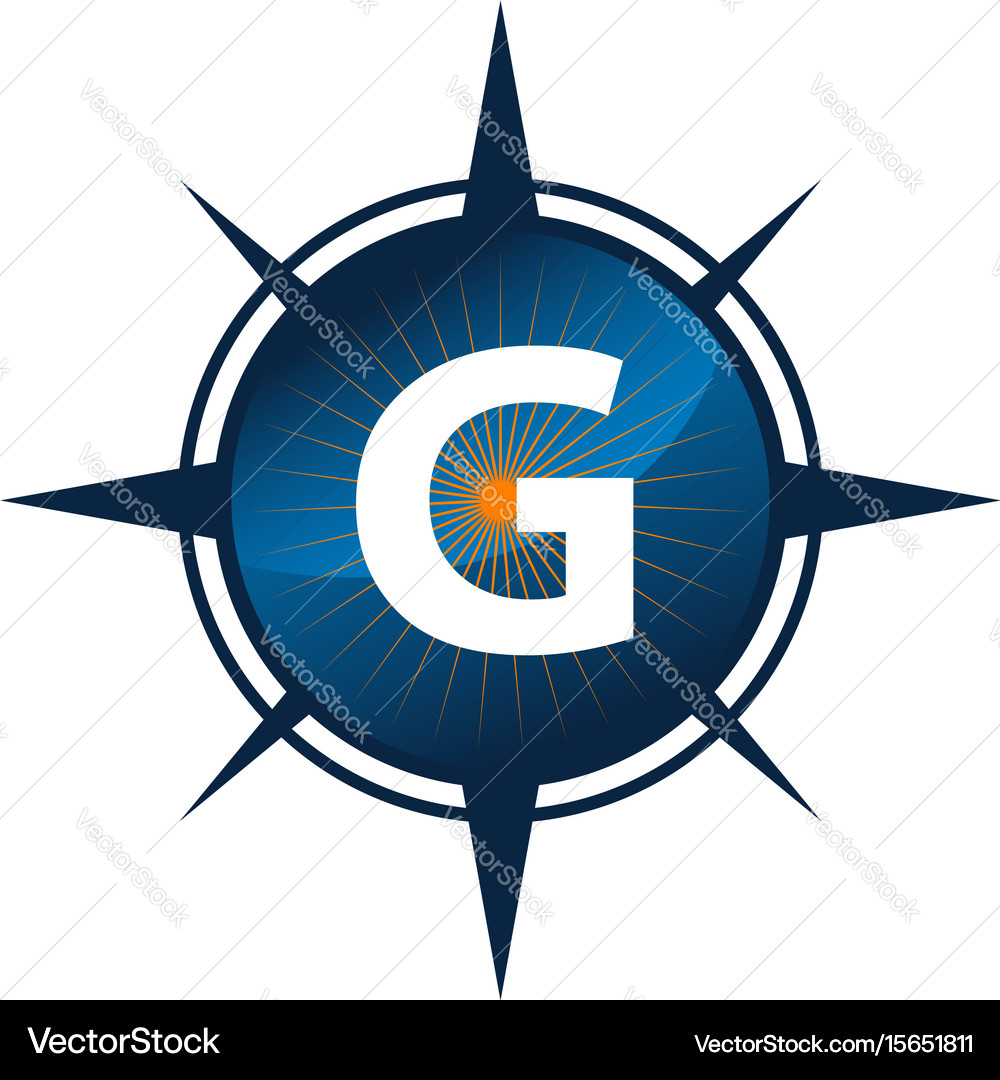 Insights guide initial g Royalty Free Vector Image