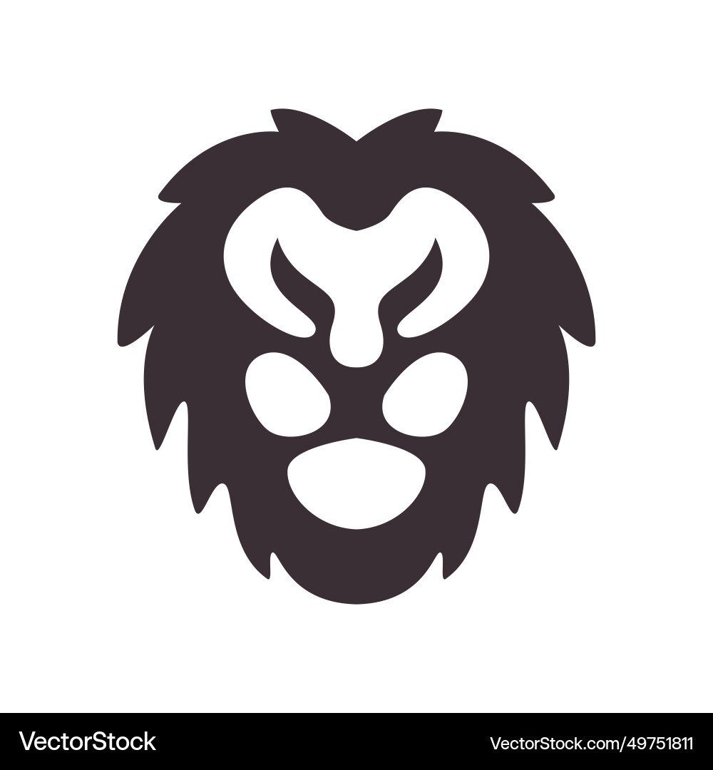 Mane lion logo design icon Royalty Free Vector Image