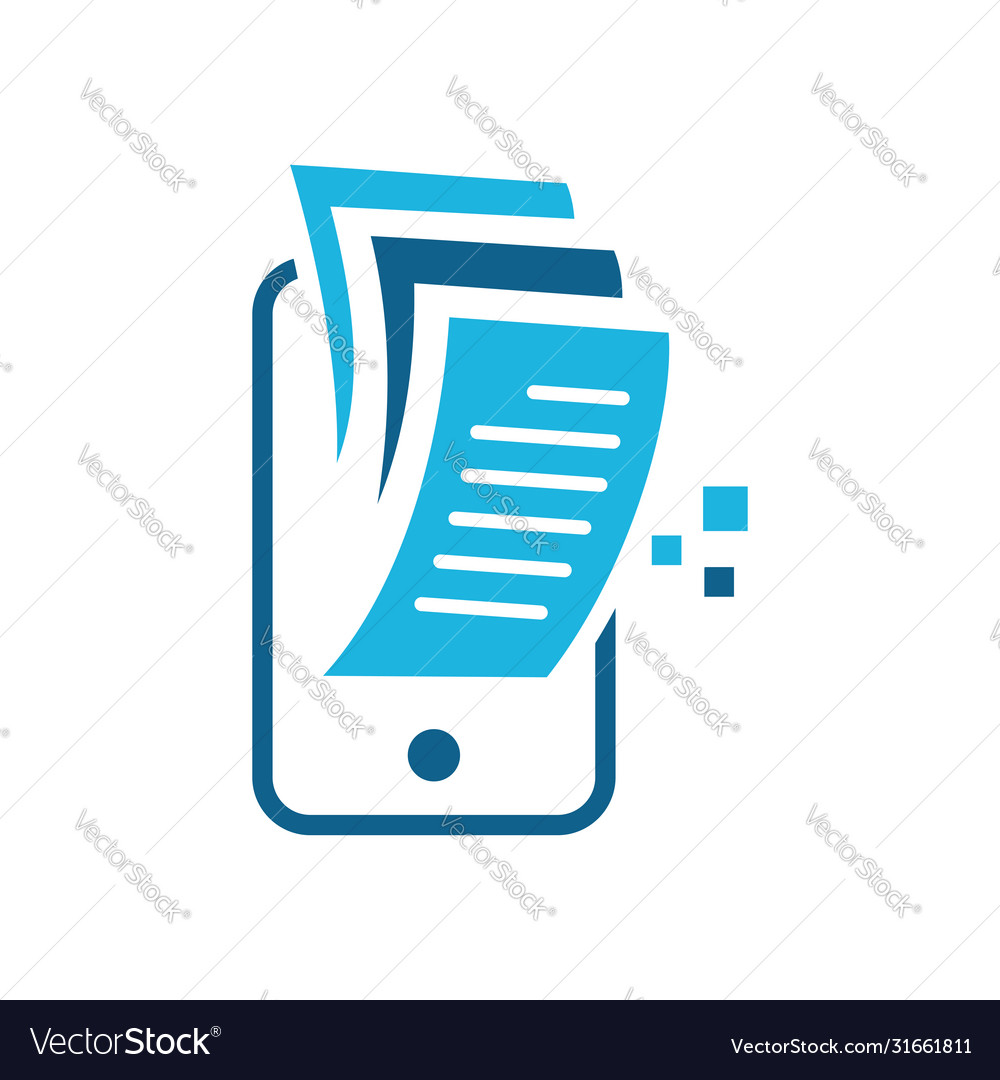 Mobile doc logo Royalty Free Vector Image - VectorStock