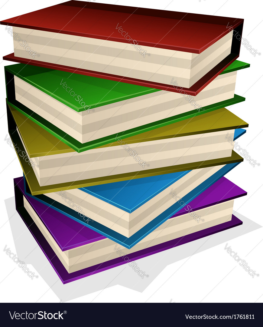 Pile books Royalty Free Vector Image - VectorStock