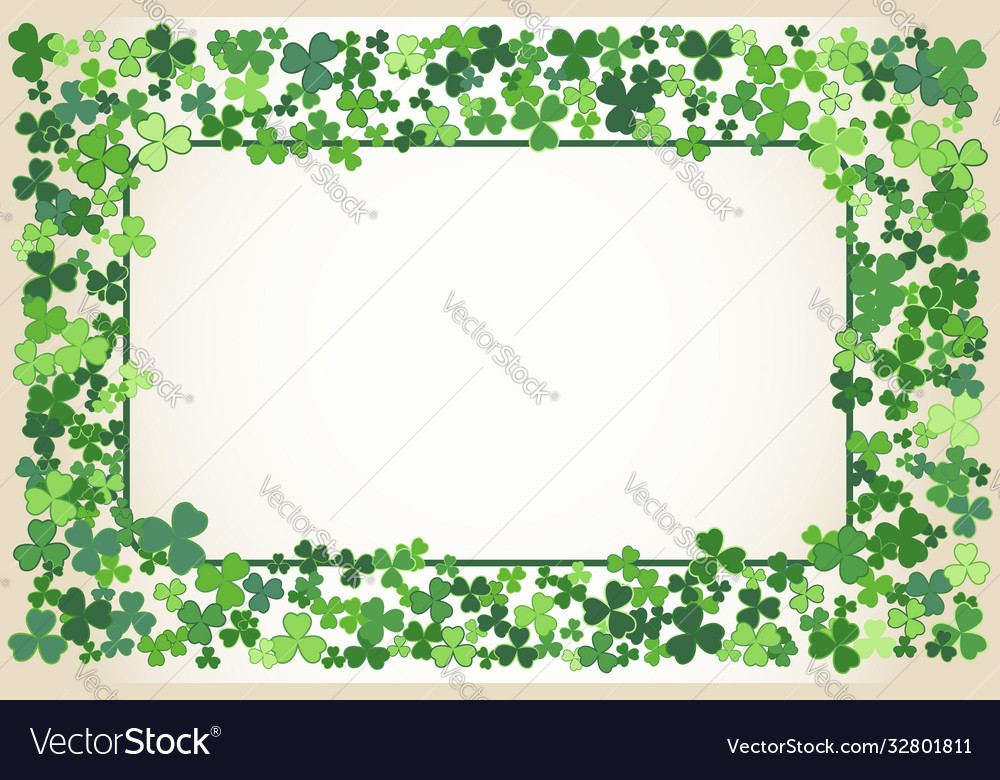Saint patricks day frame background Royalty Free Vector