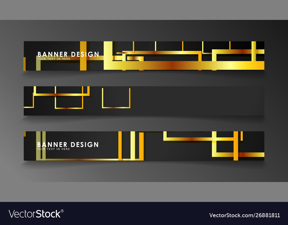 Set a banner with a rectangular background Vector Image
