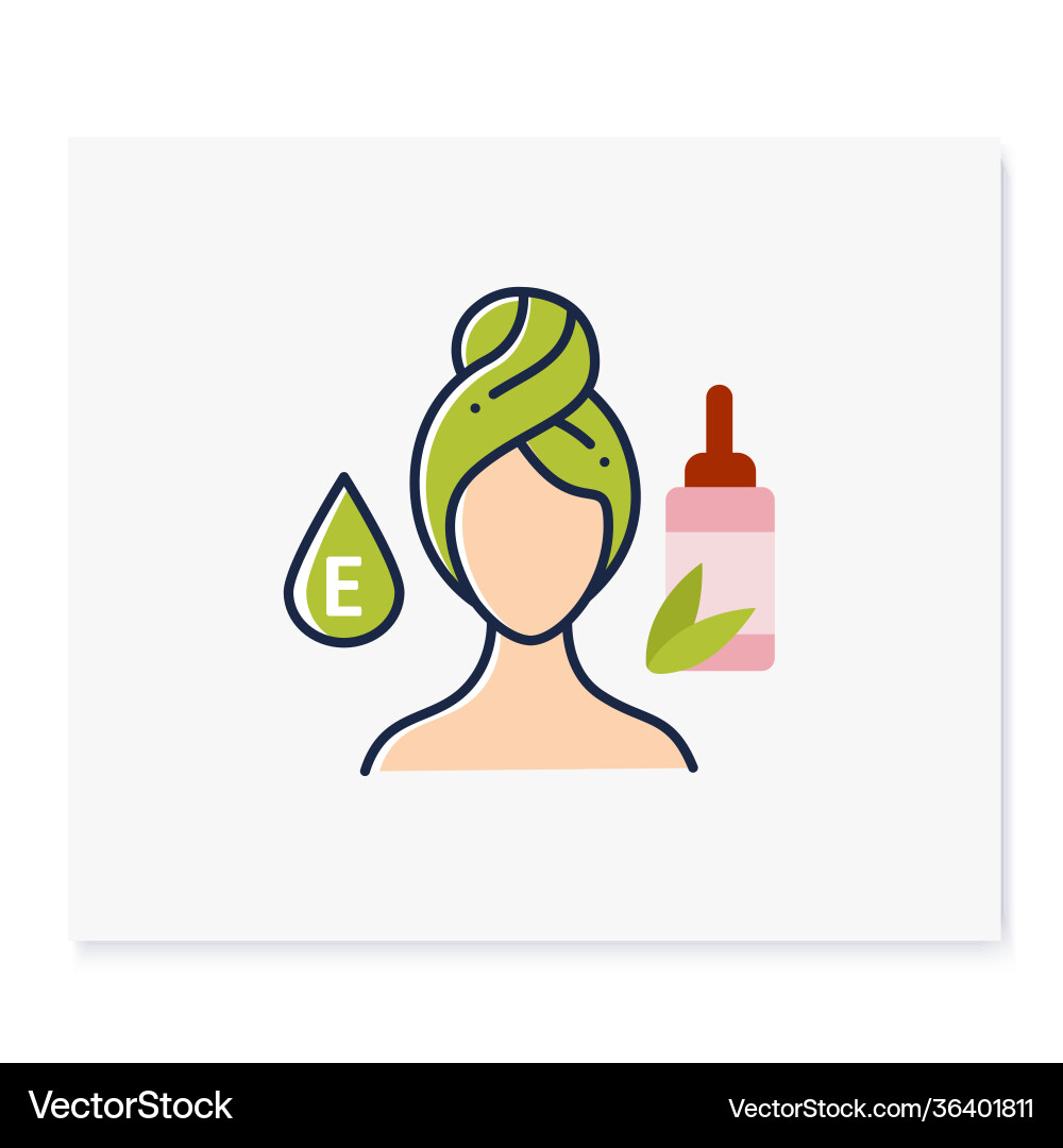 Skin vitamin color icon Royalty Free Vector Image