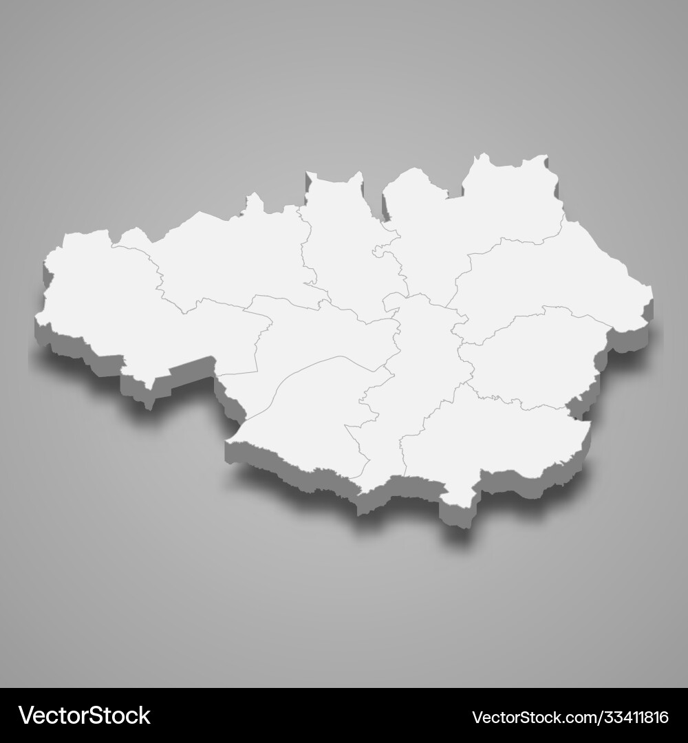 3d map greater manchester is a ceremonial Vector Image