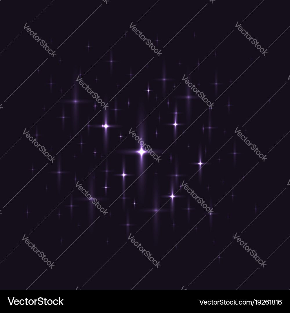 Black background with night sky stars Royalty Free Vector