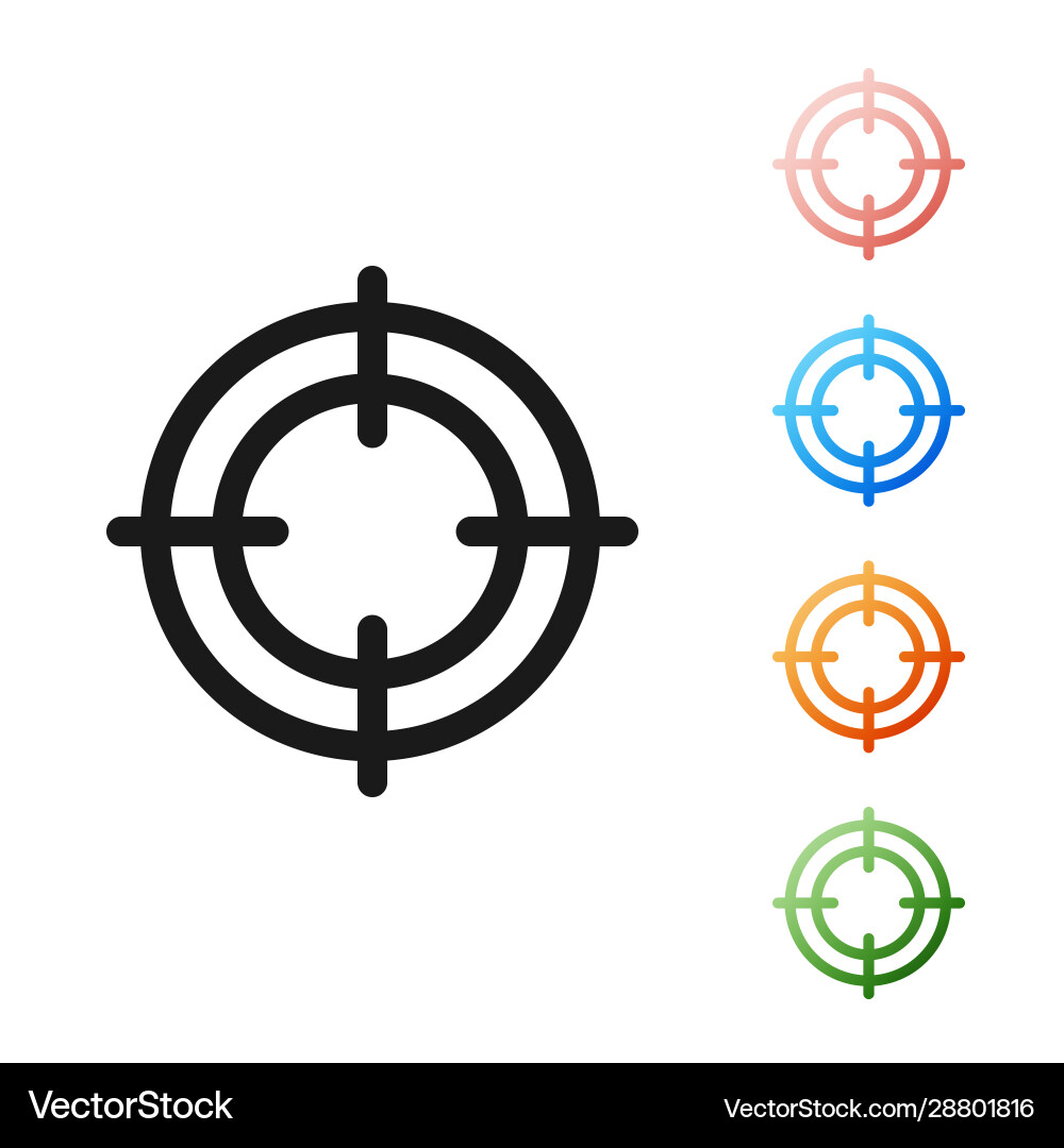 Black target sport icon isolated on white Vector Image