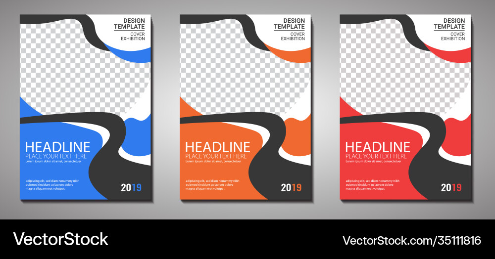 Brochure template cover book magazine Royalty Free Vector