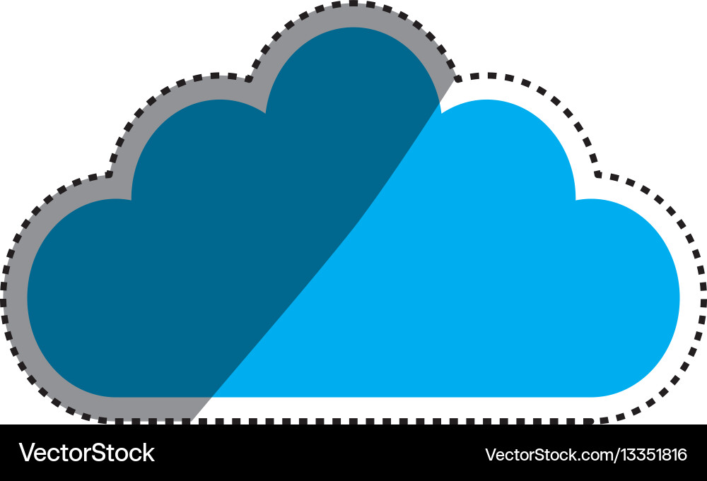 Cloud weather symbol Royalty Free Vector Image