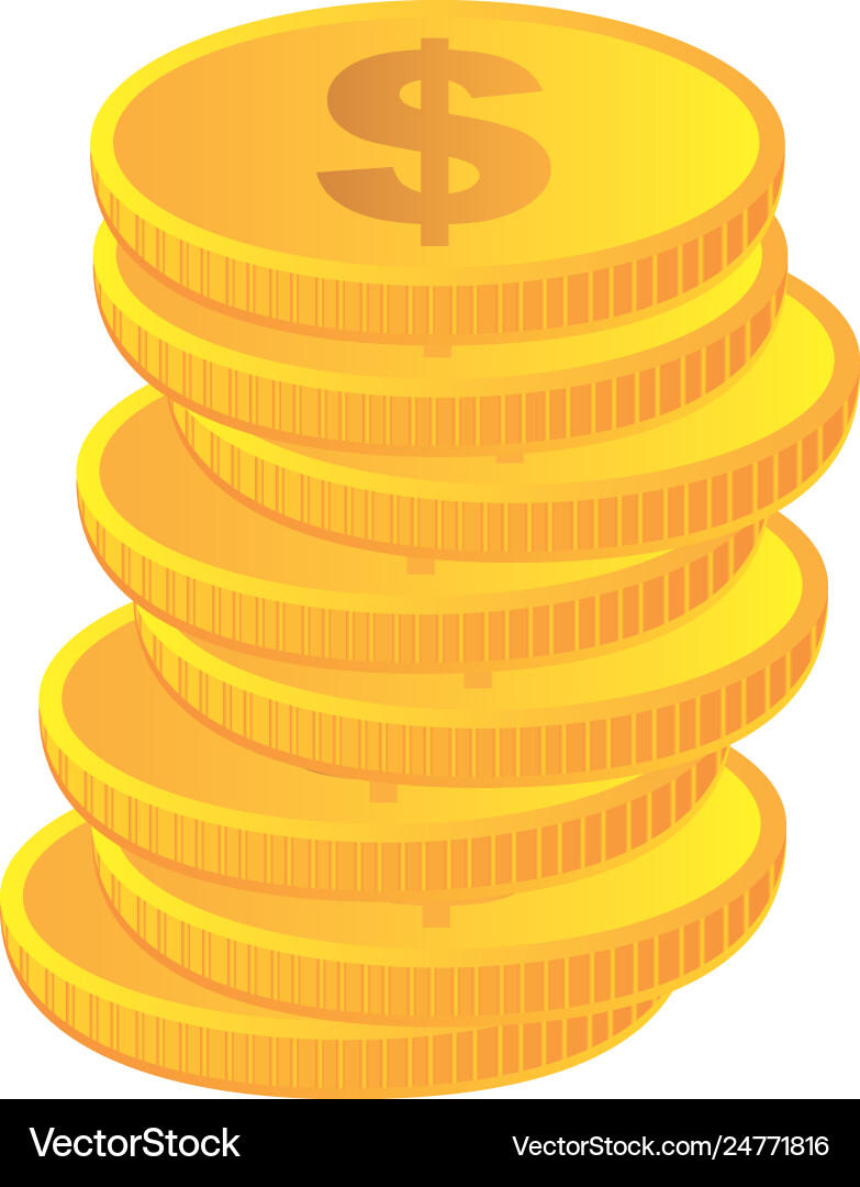 Coin money isolated icon Royalty Free Vector Image