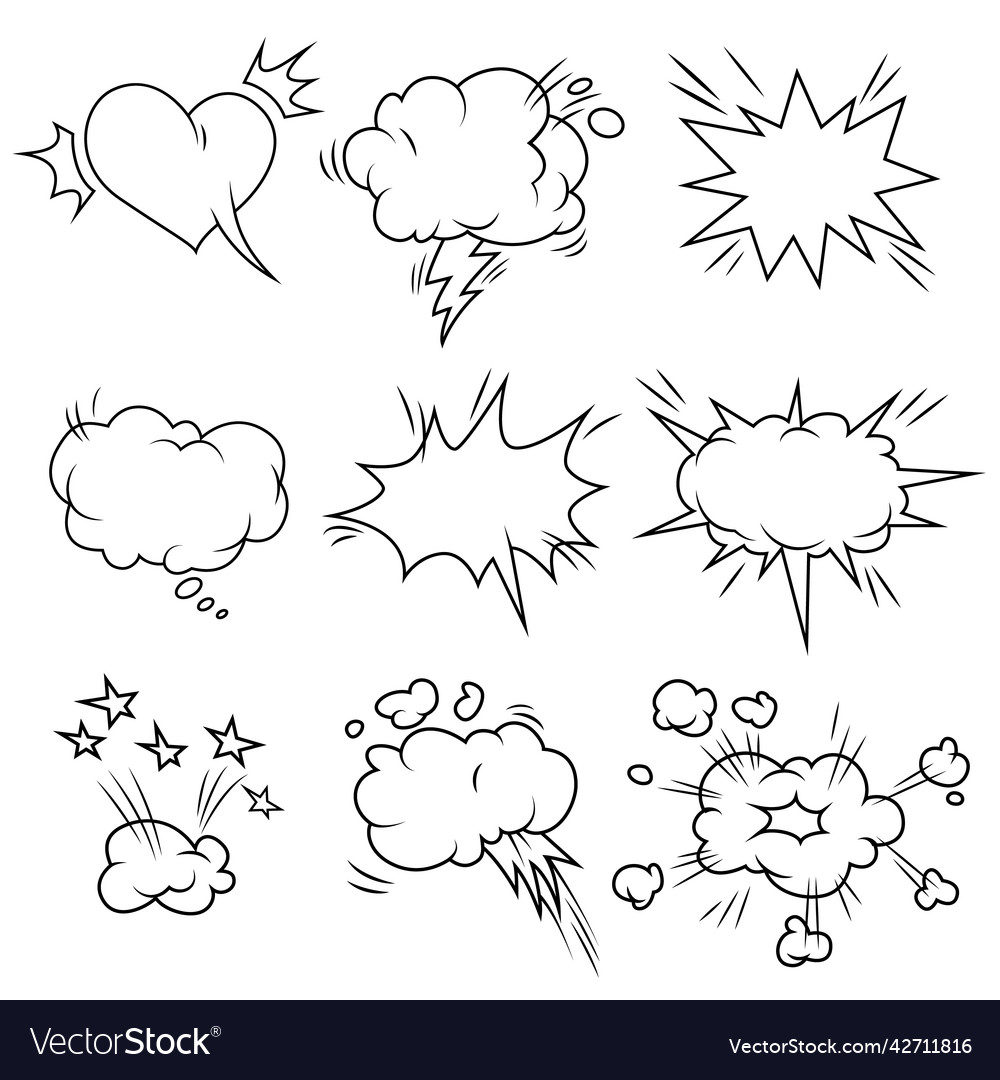 Comic bubbles set Royalty Free Vector Image - VectorStock