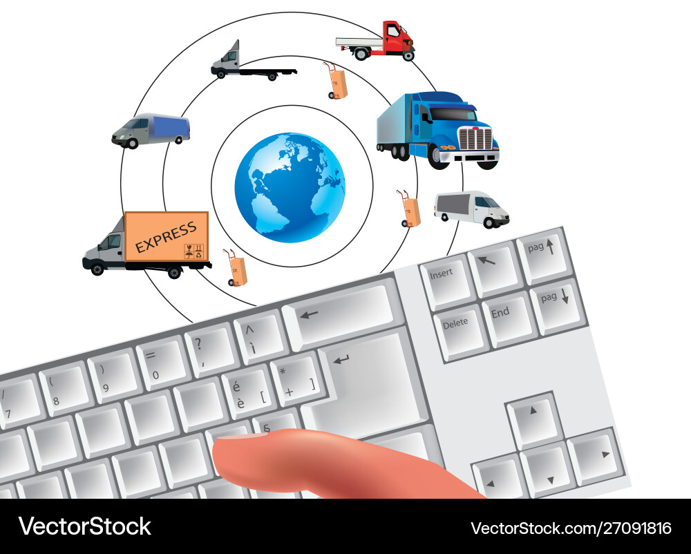 Computer keyboard search travel information agency