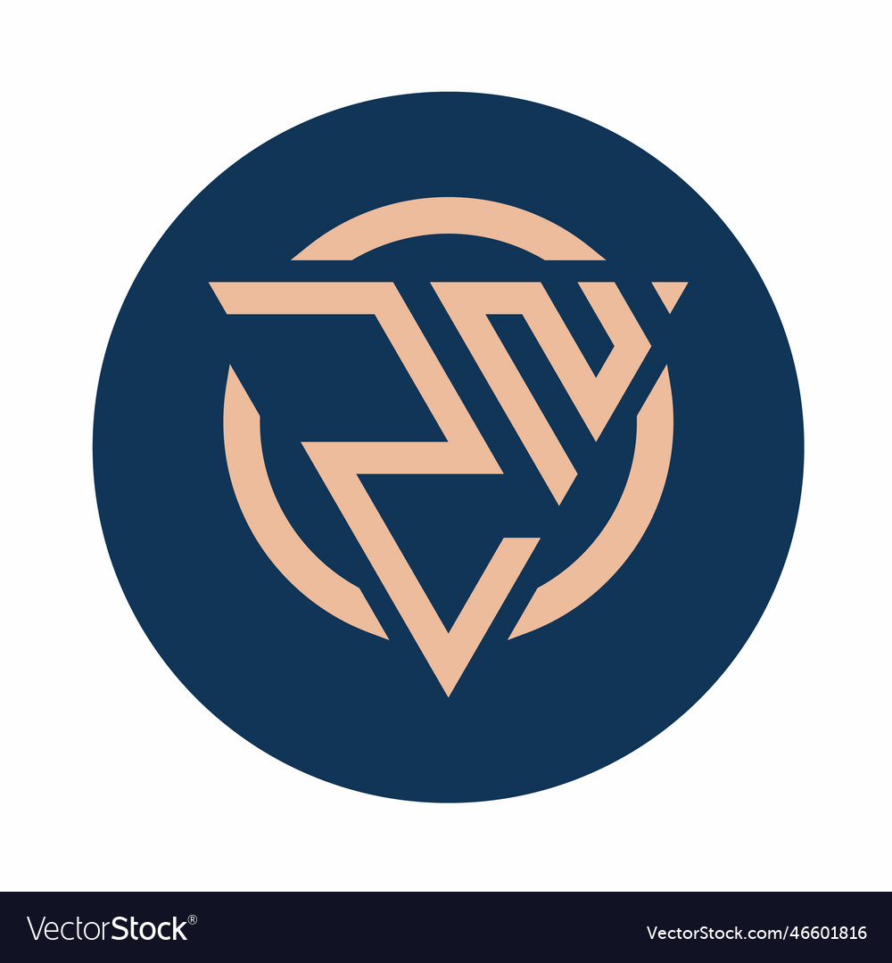 Creative simple initial monogram zn logo designs Vector Image