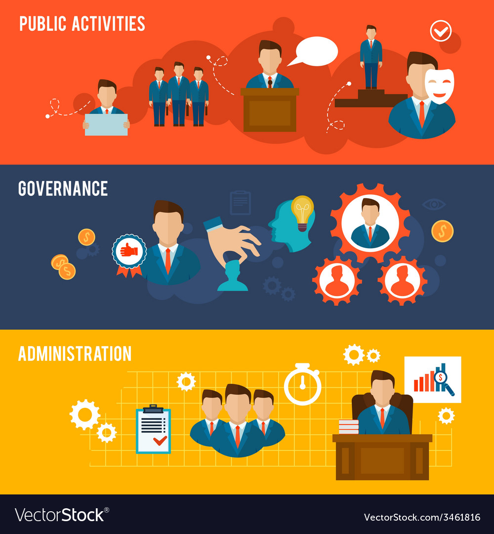 Executive banners flat Royalty Free Vector Image