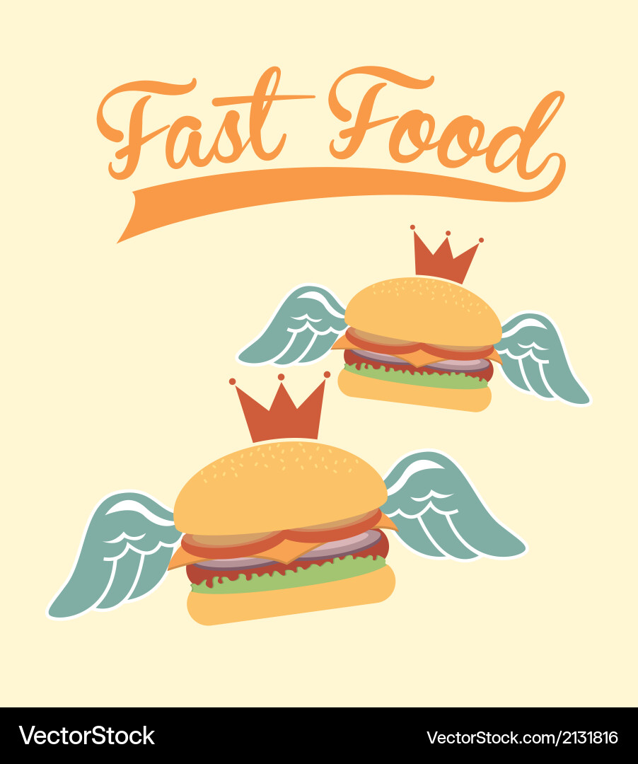 Fast food design over pink background Royalty Free Vector