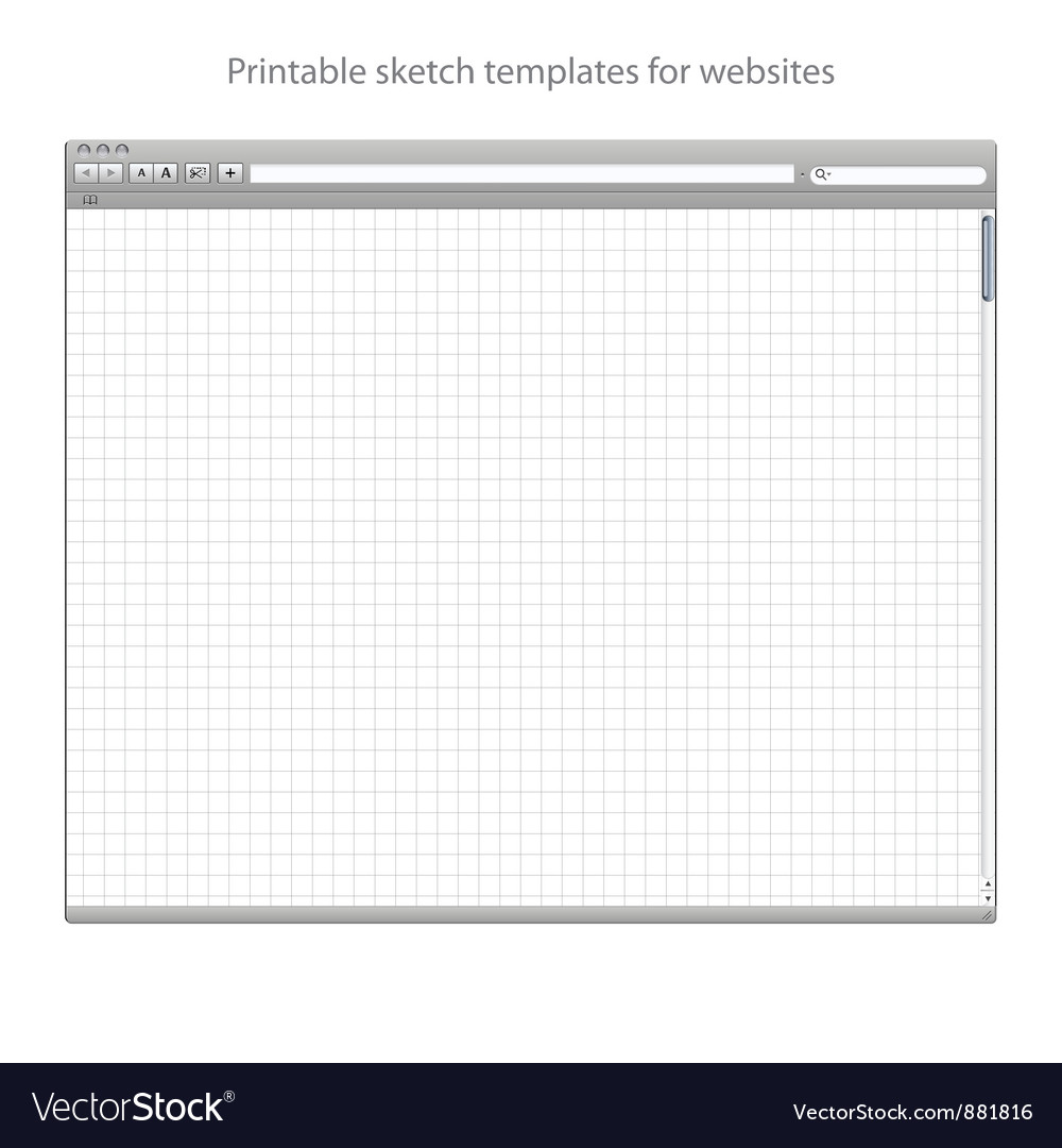 Printable sketch templates for websites Royalty Free Vector