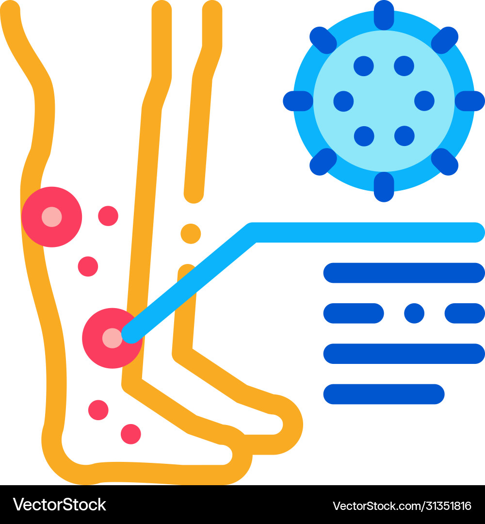 Rash dermatitis on legs icon outline Royalty Free Vector