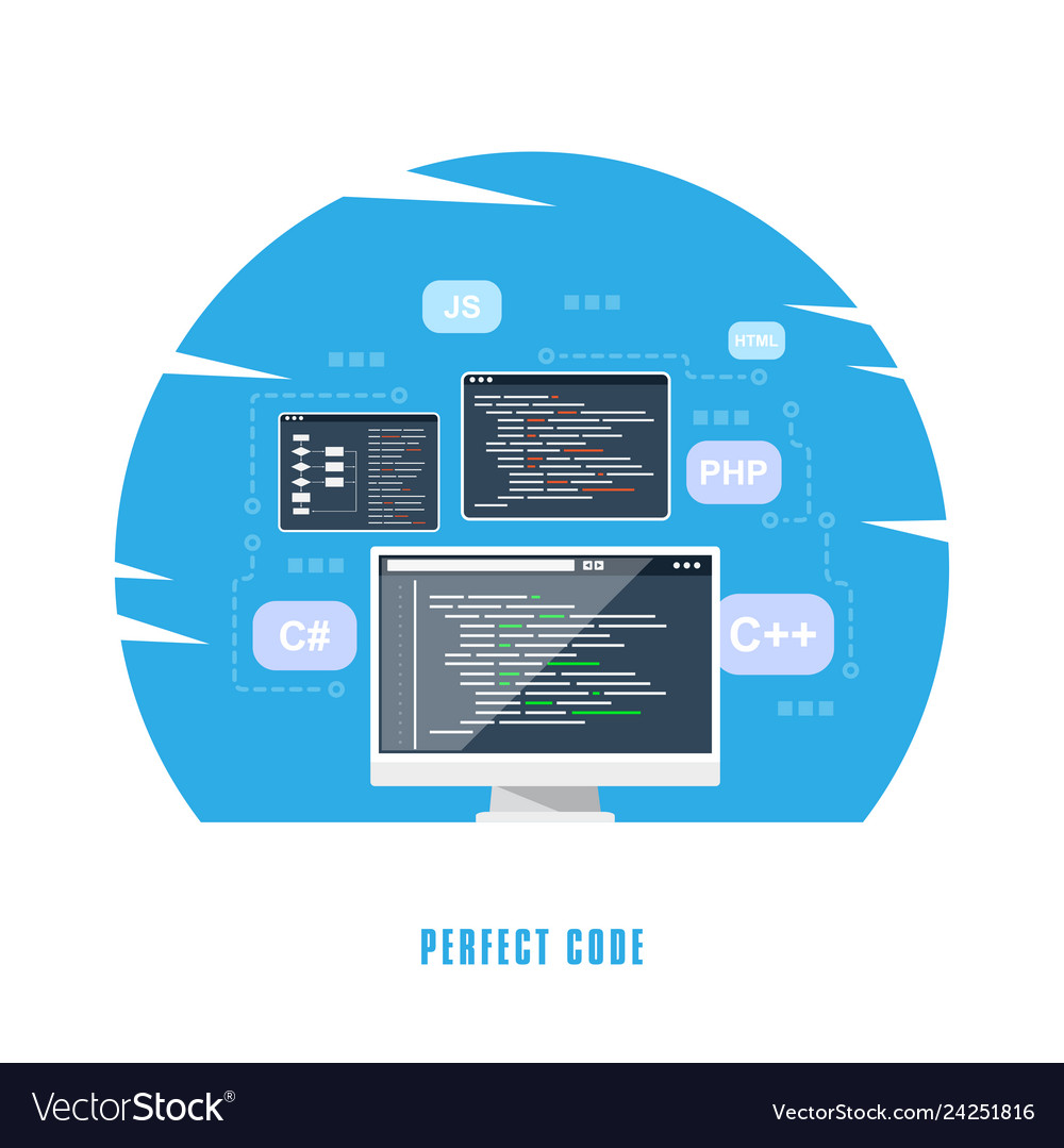 Software development concept Royalty Free Vector Image