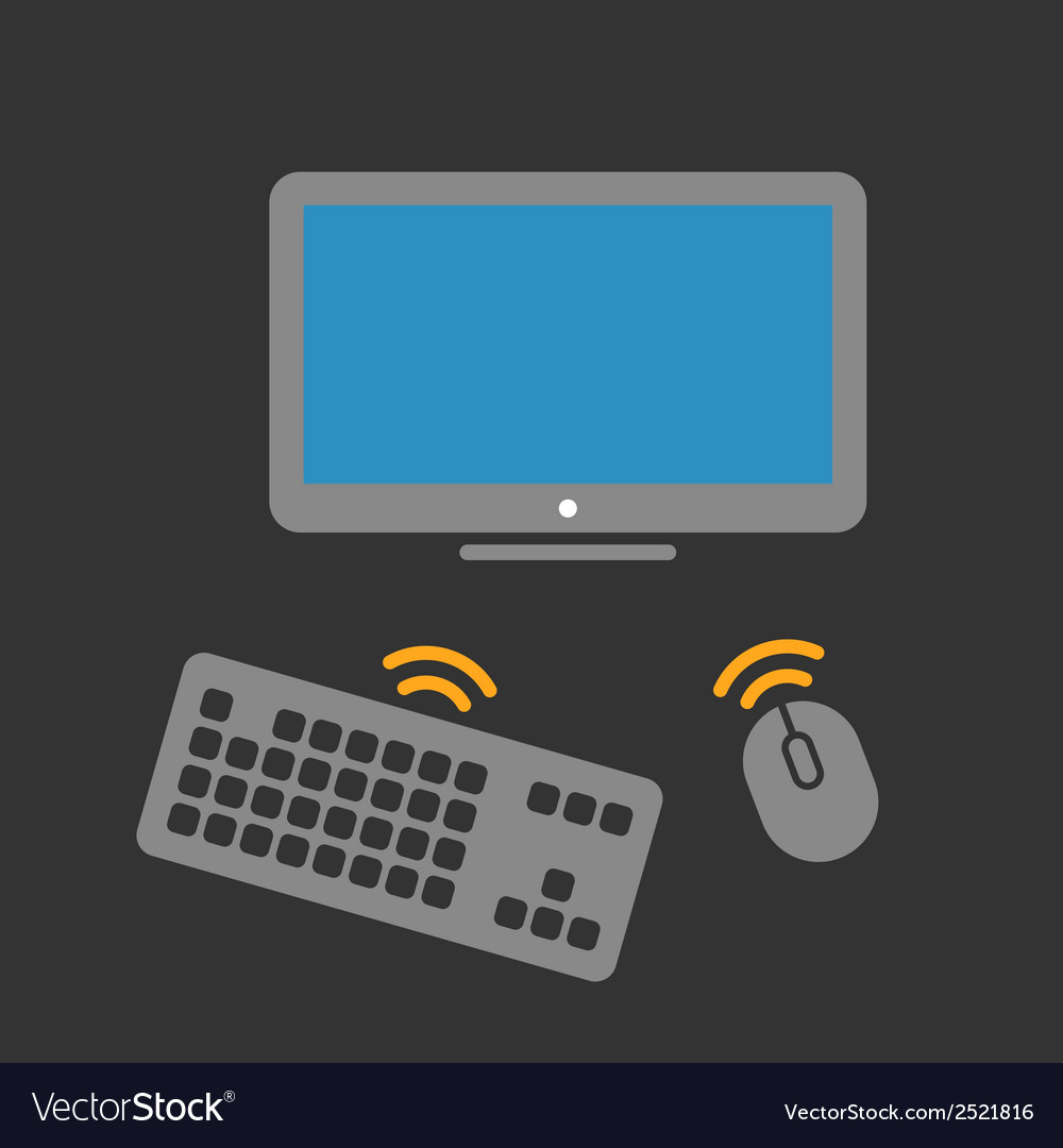 Wireless computer equipment Royalty Free Vector Image