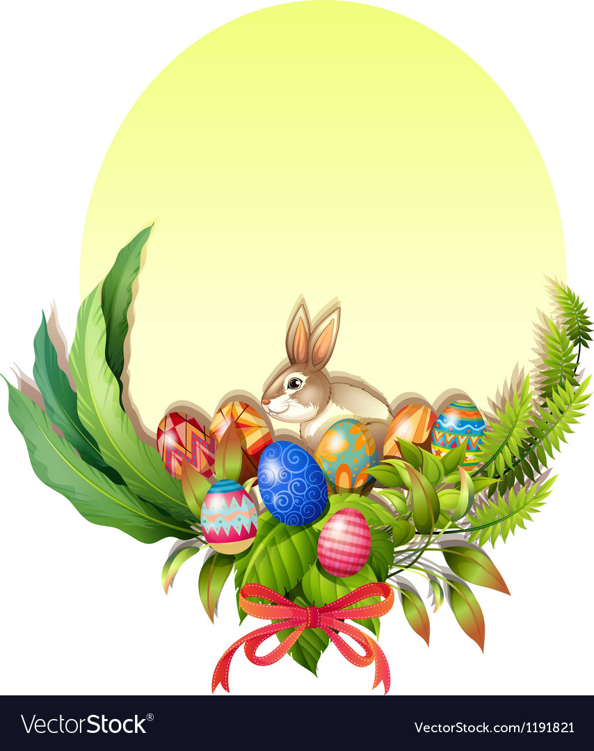 A colorful easter-designed border Royalty Free Vector Image