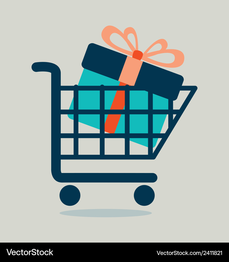 Commerce design over gray background Royalty Free Vector