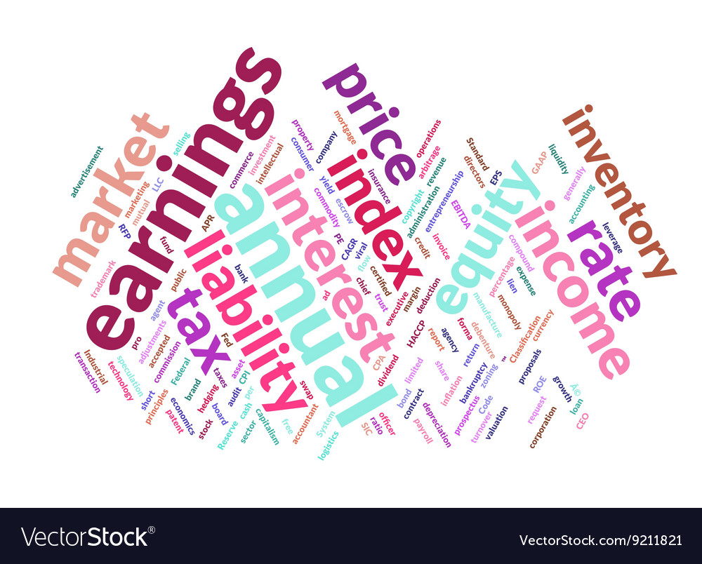 Conceptual cloud containing words Royalty Free Vector Image